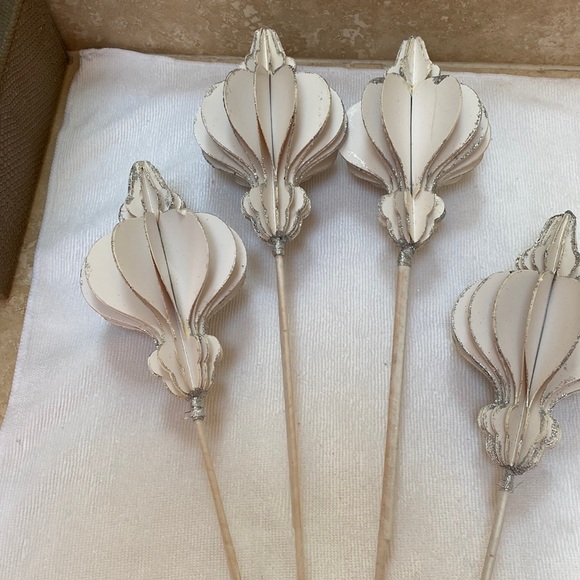 VW decor and design | Other | 4 Tree Topper Finials Ivory Silver | Poshmark